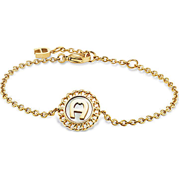 Bracelet with logo and mother of pearl gold coloured - Jewelry - Women ...